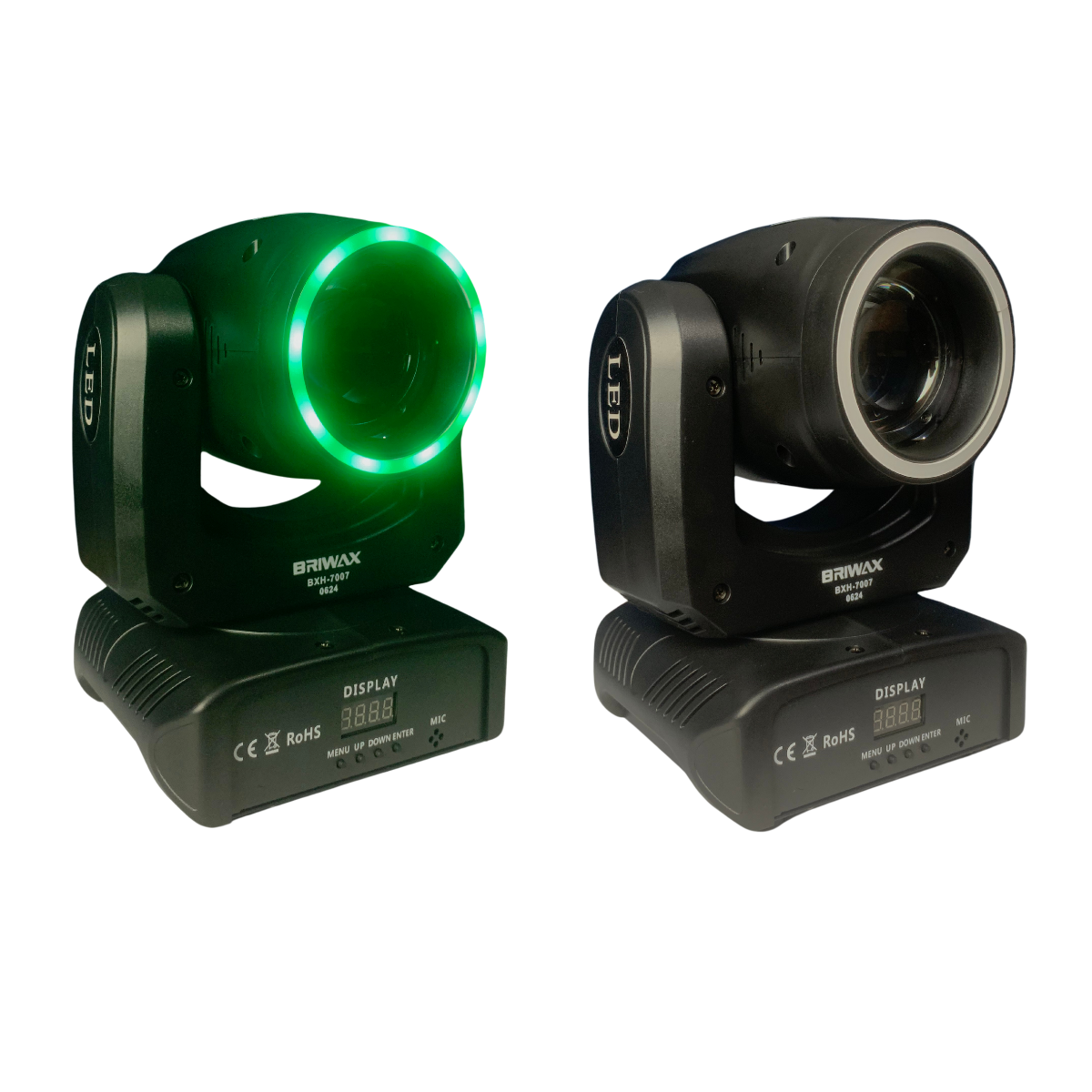 Par de Mini Moving Dmx 100w Rgbw Com Borda Led (2 unidades) – LUME